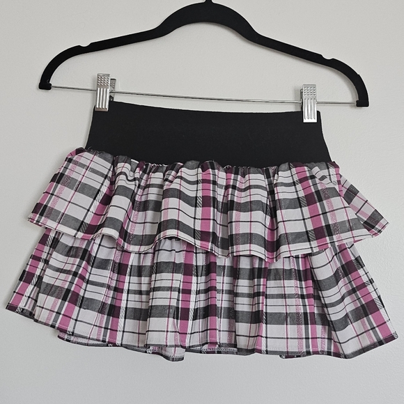 ma*rs | Skirts | Mars Agejo Gyaru Black And Pink Plaid Tired Ruffle ...